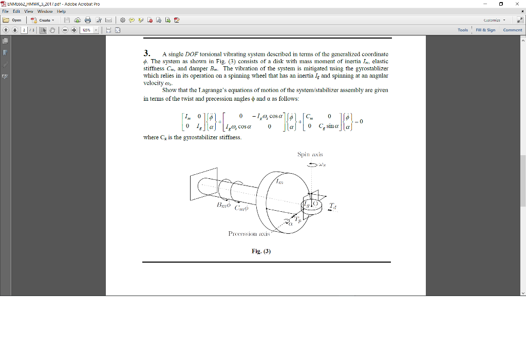 Solved A single DOF torsional vibrating system described in | Chegg.com