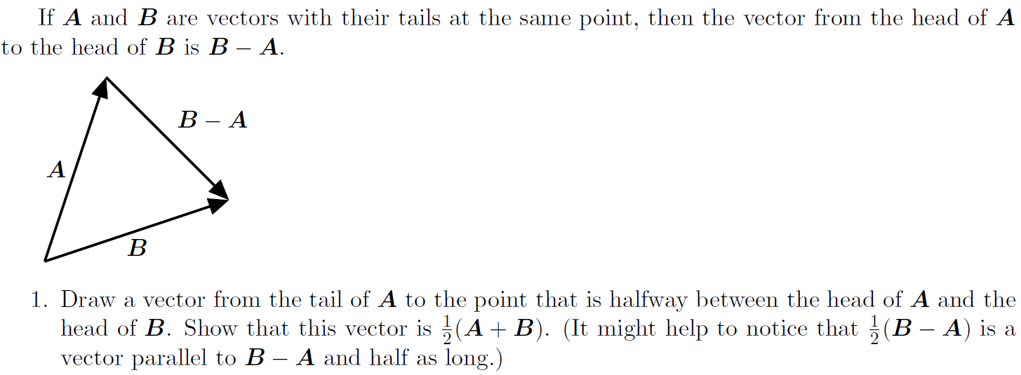 Solved If A and B are vectors with their tails at the same | Chegg.com