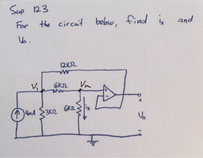 Solved For the circuit below, find i_x and v_o. | Chegg.com