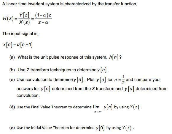 Solved A linear time invariant system is characterized by | Chegg.com