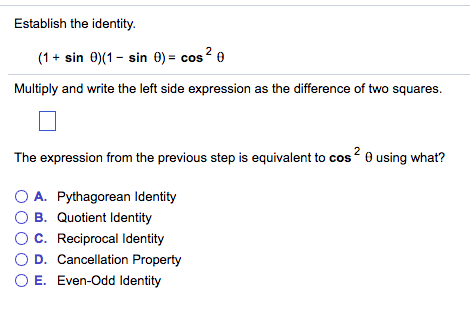 Solved Establish the identity +sin sin t) = cos Multiply and | Chegg.com