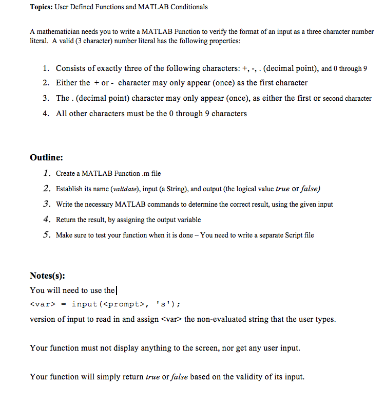 Solved A mathematician needs you to write a MATLAB Function | Chegg.com