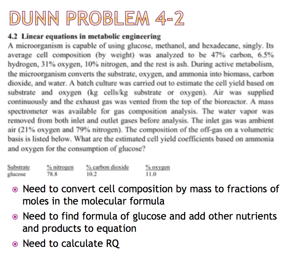 Linear equations in metabolic engineering A | Chegg.com