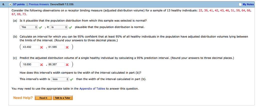 Solved 6 3 7 Points Previous Answers Devorestat9 7 E 039