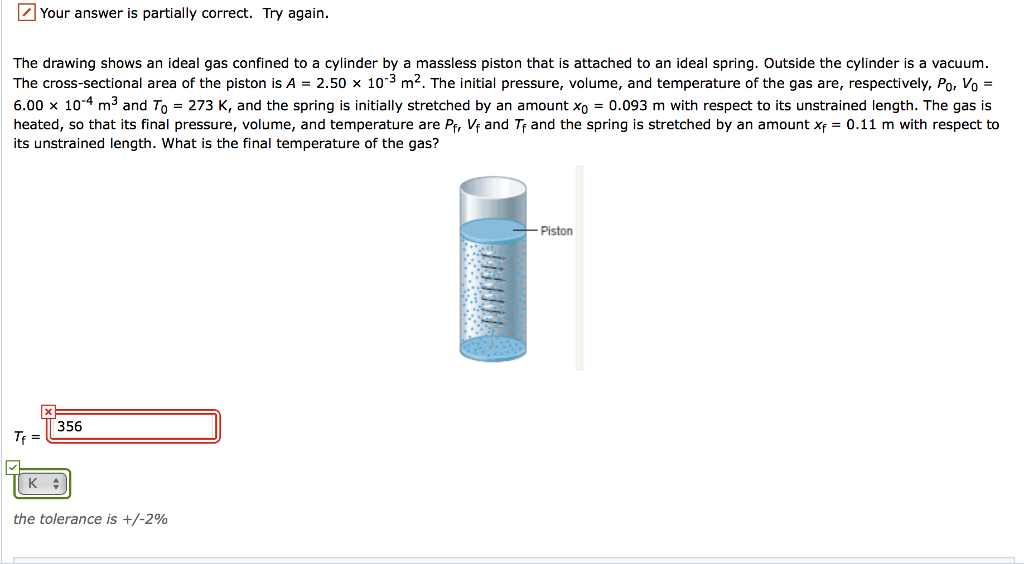 Solved Your answer is partially correct. Try again. The | Chegg.com