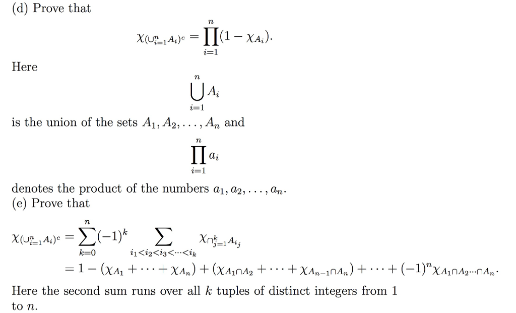 Solved Let X be a finite set, and let A, B and A_1, A_2, | Chegg.com