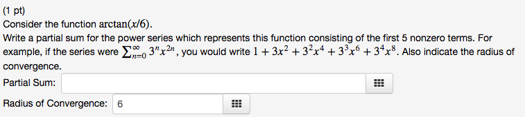Solved Consider the function arctan(x/6). Write a partial | Chegg.com