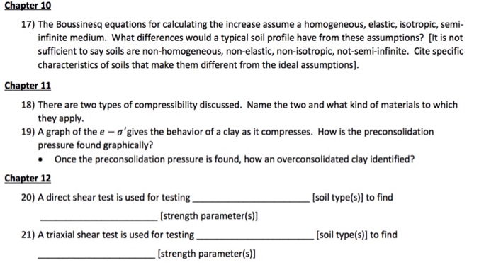 Solved The Boussinesq equations for calculating the increase | Chegg.com