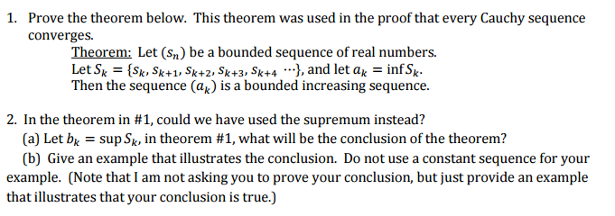Solved Prove the theorem below. This theorem was used in the | Chegg.com