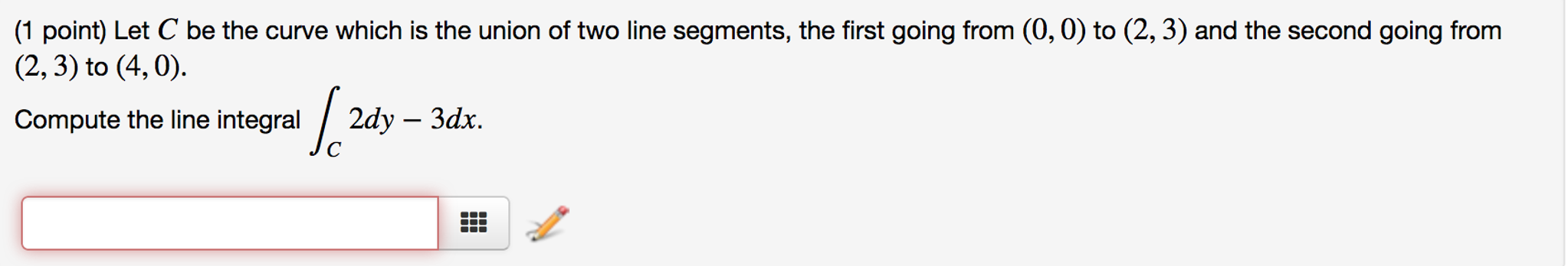 Solved Let C be the curve which is the union of two line | Chegg.com