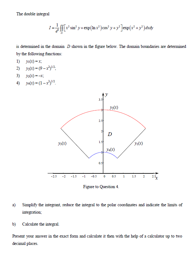 Solved The double integral I = 1/e^Delta Integrate | Chegg.com