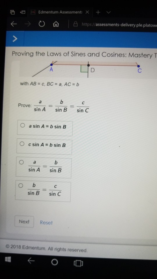 Solved Edmentum Assessment: × | + ﹀ 凸 | Chegg.com