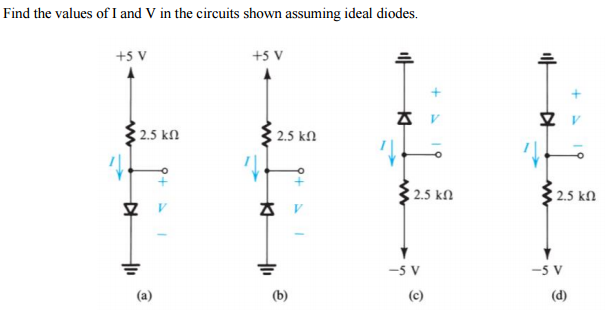 Solved Find the values of I and V in the circuits shown | Chegg.com Solved Find the values of I and V in the circuits shown | Chegg.com
