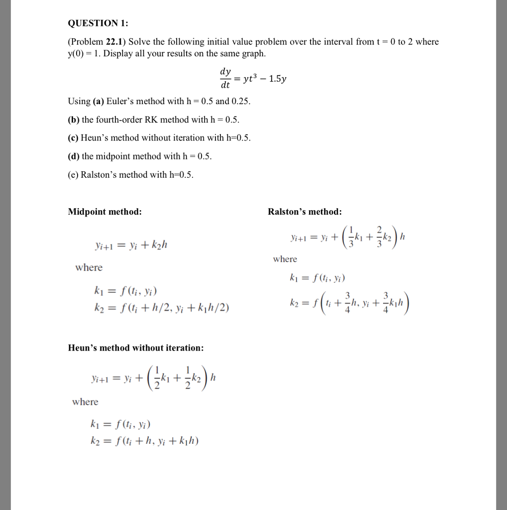 Solved I Need This Question Solved Using Matlab So Please 5993