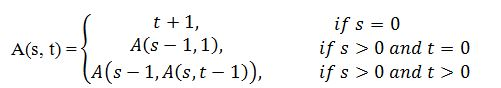 The Ackermann function is defined recursively for | Chegg.com
