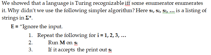 Solved We showed that a language is Turing recognizable iff | Chegg.com