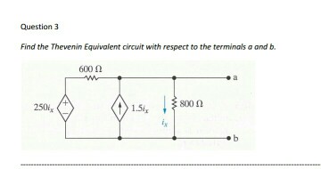 Solved Find the Theremin Equivalent circuit with respect to | Chegg.com