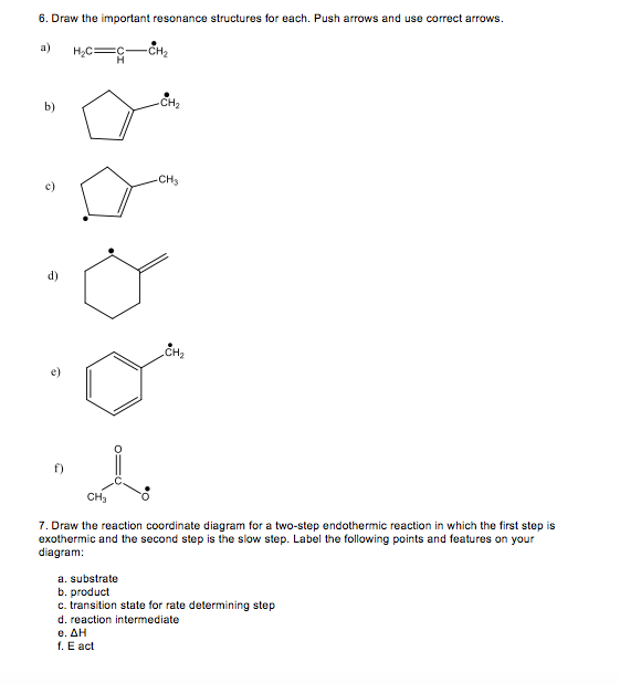 Solved Draw the important resonance structures for each. | Chegg.com