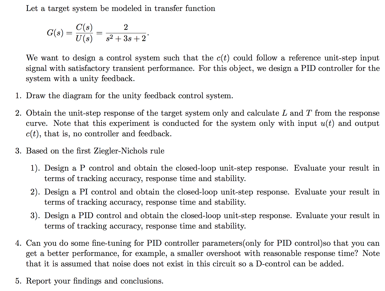 virtual PID controller design using the first | Chegg.com