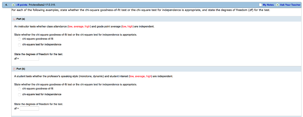 Solved For each of the following examples, state whether the | Chegg.com