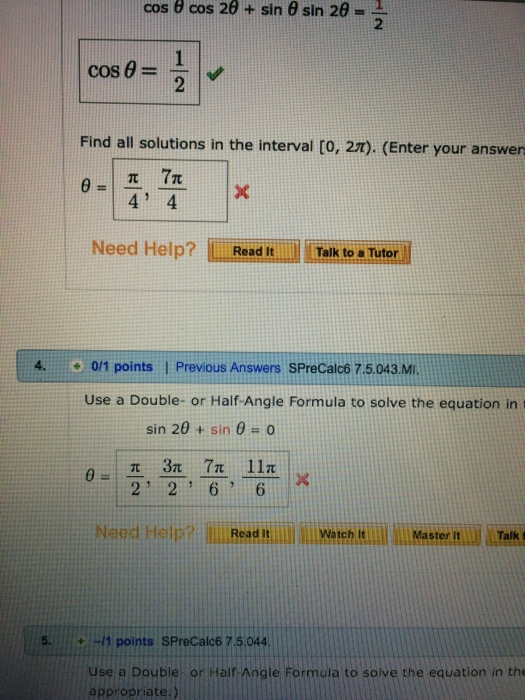 Solved Find all solutions in the Interval [0, 2 pi]. theta | Chegg.com