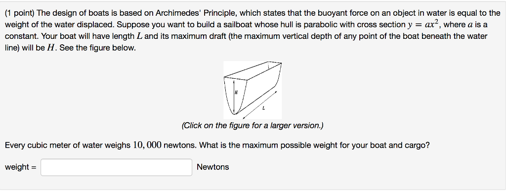 Solved (1 point) Find the volume of the solid whose base is | Chegg.com