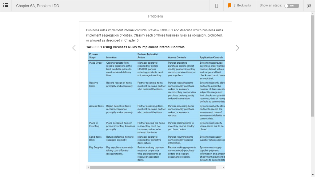 = Chapter 6A, Problem 1 DQ (1 Bookmark) Show all | Chegg.com
