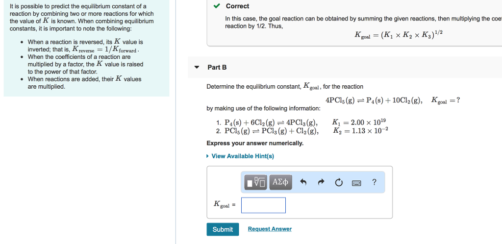 Solved It is possible to predict the equilibrium constant of | Chegg.com