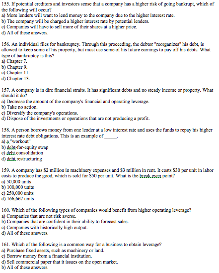Solved If potential creditors and investors sense that a | Chegg.com