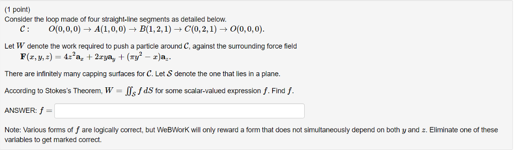Solved (1 point Consider the loop made of four straight-line | Chegg.com
