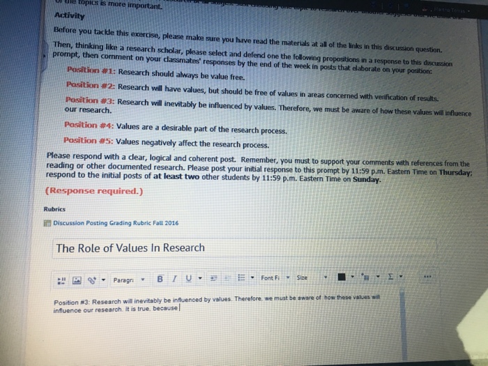 Solved Research should always be value free. Research will | Chegg.com