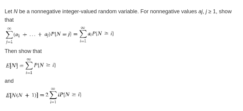 Solved Let N be a nonnegative integer-valued random | Chegg.com Solved Let N be a nonnegative integer-valued random | Chegg.com