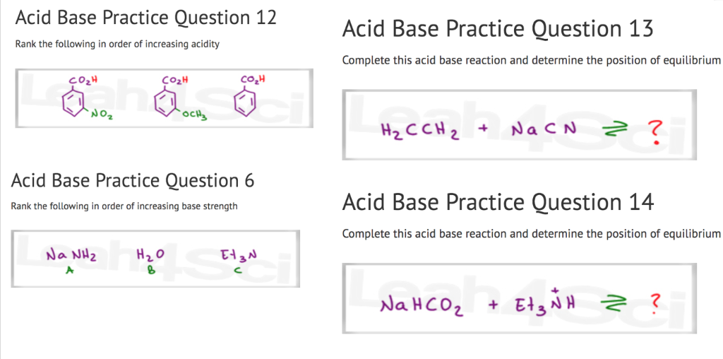 Solved Acid Base Practice Question 12 Acid Base Practice | Chegg.com