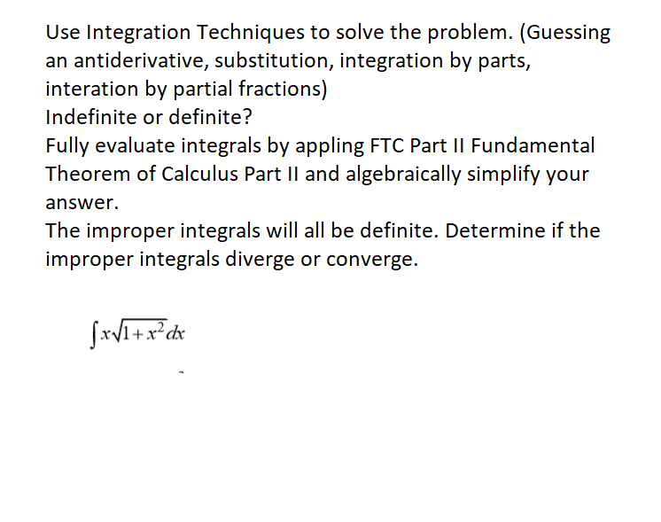 Solved Use Integration Techniques to solve the problem. | Chegg.com