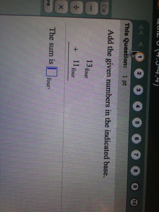 Solved Add the given numbers in the indicated base. | Chegg.com