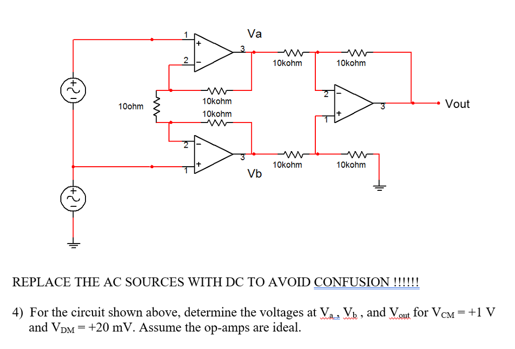 Solved REPLACE THE AC SOURCES WITH DC TO AVOID CONFUSION | Chegg.com