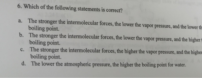 Solved Which of the following statements is correct? | Chegg.com