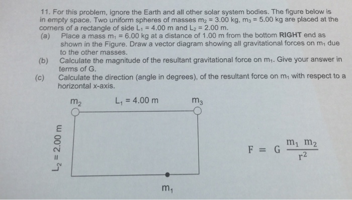 Solved For this problem, ignore the Earth and all other | Chegg.com