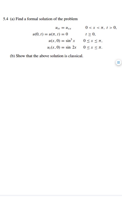 Solved PDE problem | Chegg.com