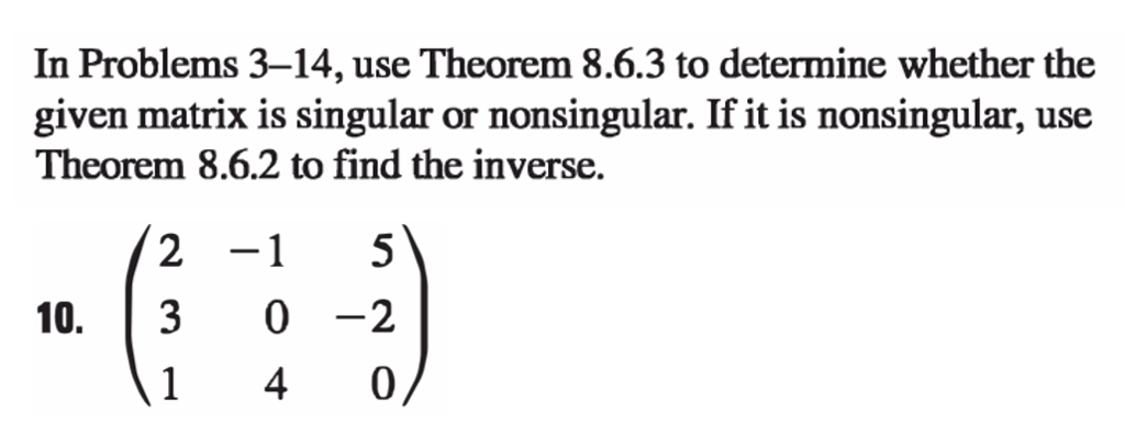 Solved In Problems 3-14, use Theorem 8.6.3 to determine | Chegg.com Solved In Problems 3-14, use Theorem 8.6.3 to determine | Chegg.com