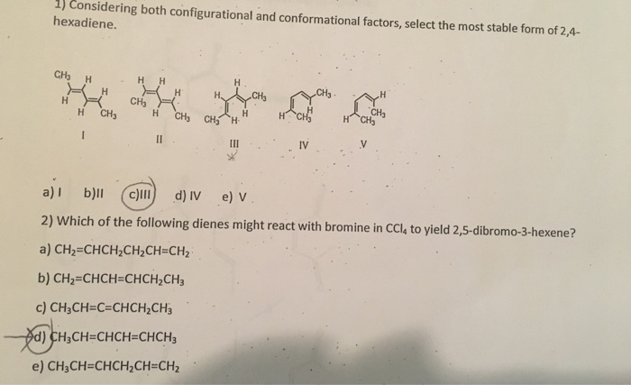 Solved Considering both configurational and conformational | Chegg.com