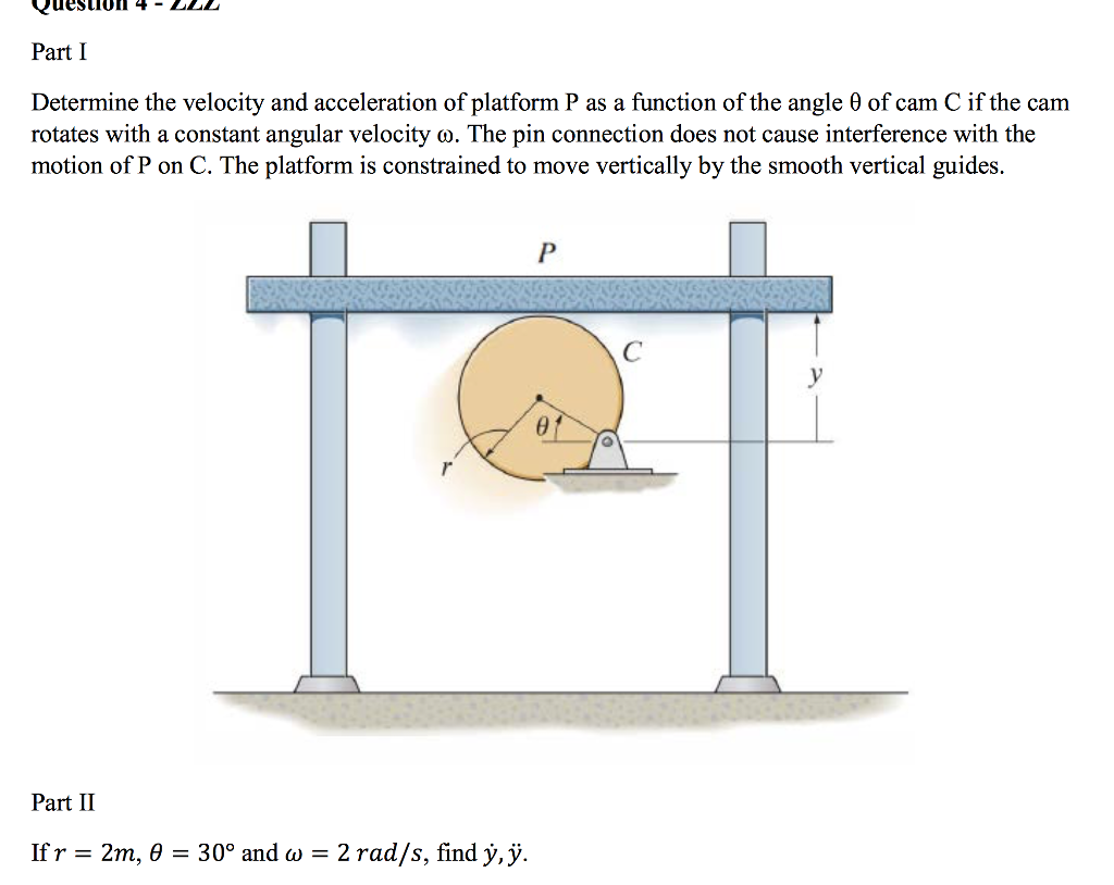Solved Part I Determine the velocity and acceleration of | Chegg.com