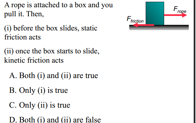 Solved A rope is attached to a box and you pull it. Then, | Chegg.com