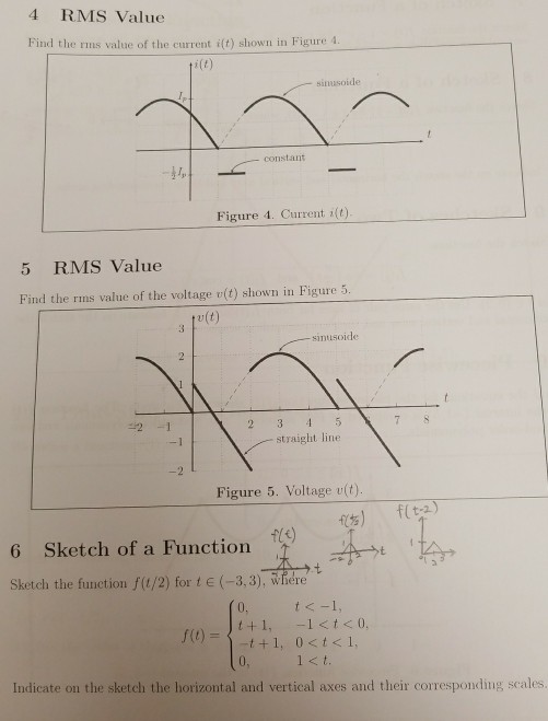 Solved 4 RMS Value Find the rms value of the current i(t) | Chegg.com