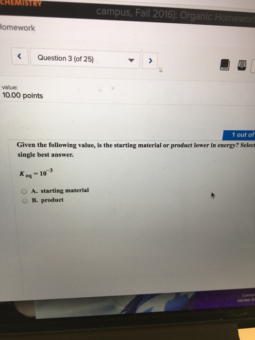 Solved Given the following value, is the starting material | Chegg.com