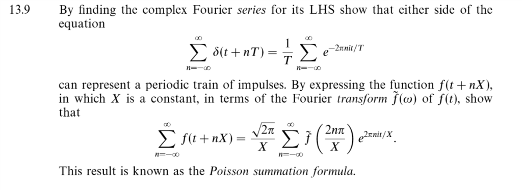 Solved By finding the complex Fourier series for its LHS | Chegg.com