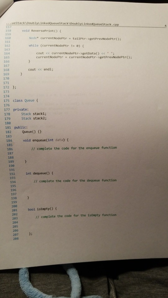 Solved You are given the code skeleton for implementing a | Chegg.com