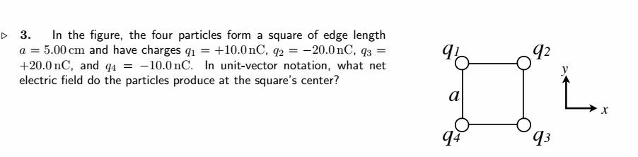 Solved D 3. n the figure, the four particles form a square | Chegg.com