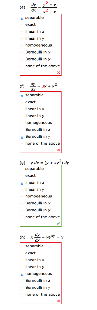 Solved Classify each DE as separable, exact, linear in | Chegg.com