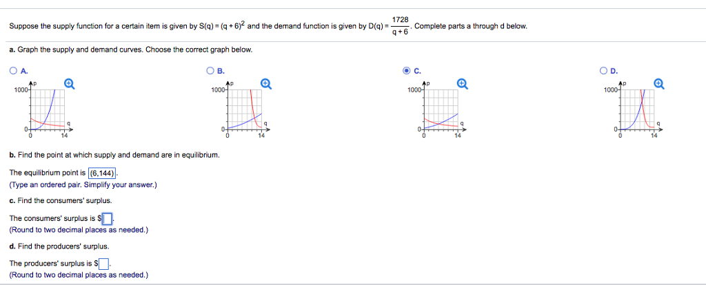 Solved Suppose the supply function for a certain item is | Chegg.com